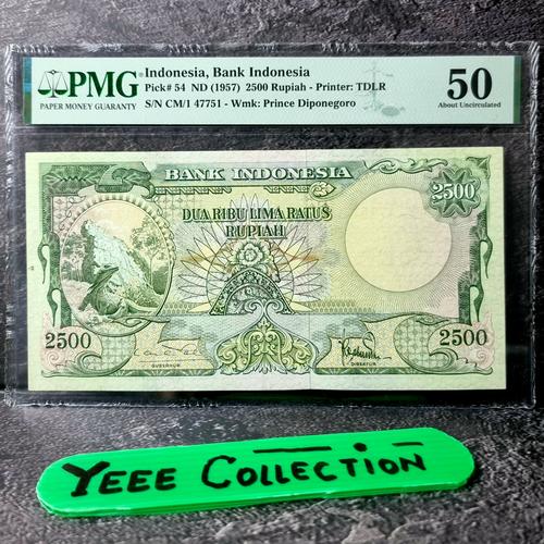 Promo Uang Kuno 2500 Rupiah Komodo PMG 50 Tahun 1957 - CM/1 47751 - Kota Pontianak - YEEE ...