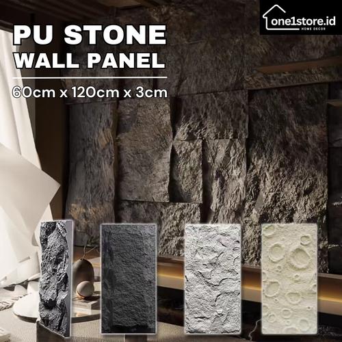 Promo 60cm x 120cm PU Stone Wall Panel Batu Alam 3D Dekorasi Outdoor ...