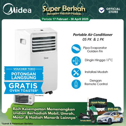 Promo Midea AC Portable MPHA-05/09CRN7 Multiple Function AC - 0.5PK / 1 PK - 1 PK Cicil 0% 3x ...