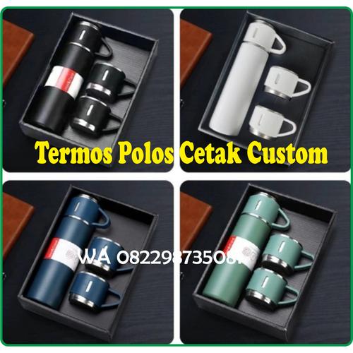 Jual termos vacuum flask set/Tumbler custom/Tumbler promosi/termos sultan isi 3 gelas/Tumbler ...