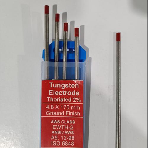 Jual TUNGSTEN ELECTRODE THORIATED 2% 4,8mm x175 Tungsten Red /Merah 4.8mm TH2% - Kota Surabaya ...