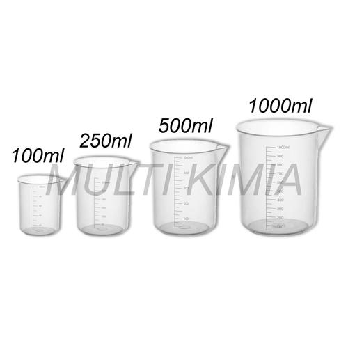 Jual Beaker Plastik / Gelas Takar / Beaker Plastic CHINA 100-250-500 ...