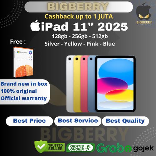 Promo Apple iPad 11 2025 128GB 256GB 512GB 11th Gen 11" Blue Yellow ...