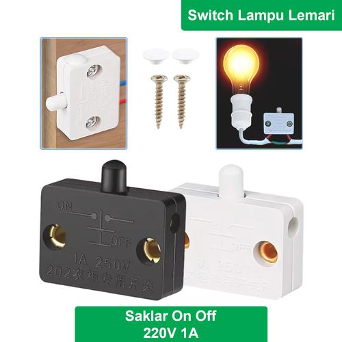 Jual Switch Saklar Lampu Lemari Pintu Otomatis Cabinet Light 220V 1A ...