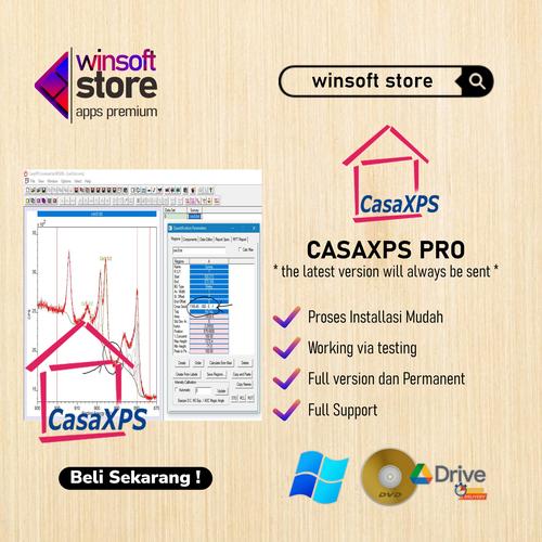 Jual CasaXPS 2025 Full Version Software teknik analisis data spektral Analisis XPS Escape - Kota ...