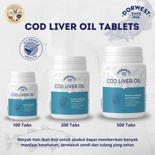 Jual Dorwest Cod Liver Oil Capsules For Dogs And Cats - 100 tabs - Kab ...