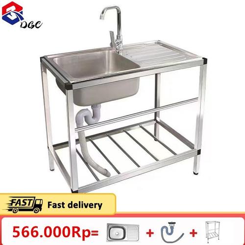 Jual DGC Kitchen Sink Stainless Bak Cuci Piring Wastafel portabel ...