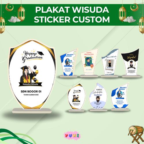 Jual Plakat Akrilik Wisuda Sticker Custom Tebal 3mm Plus Tatakan | Kado ...