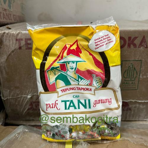 Jual Tepung Tapioka Cap Pak Tani Gunung 500 gram 1 Dus Karton 20 pcs x ...