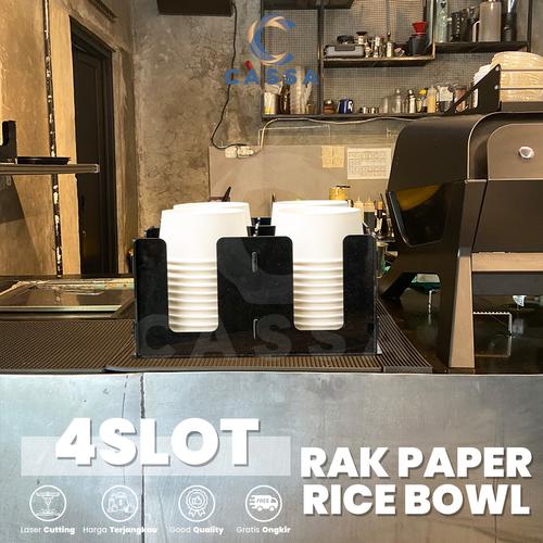 Promo Rak Paper Rice Bowl / Paper Bowl Organizer 4 Slot - Jakarta ...