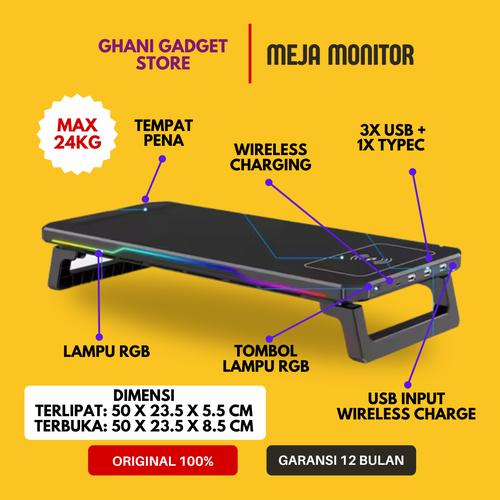 Jual Meja Stand Monitor PC Komputer Laptop Desk dengan Wireless ...