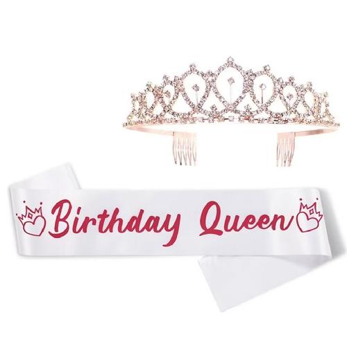 Jual Birthday Set for Queen // Sash Crown // HBD Party Queen // Party ...