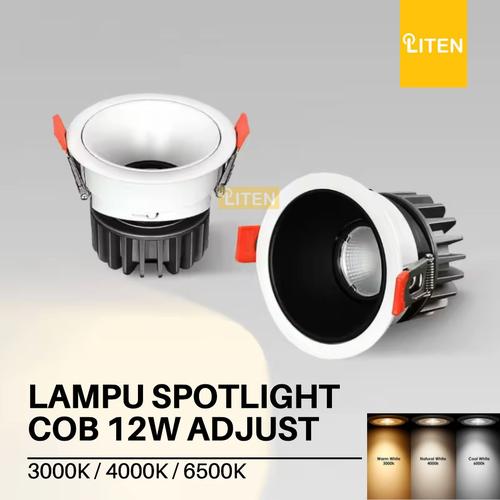 Jual ADJUSTABLE Lampu Sorot COB Spotlight 12W 12 watt Spot Light LED downlight plafon CRI Ra 95 ...