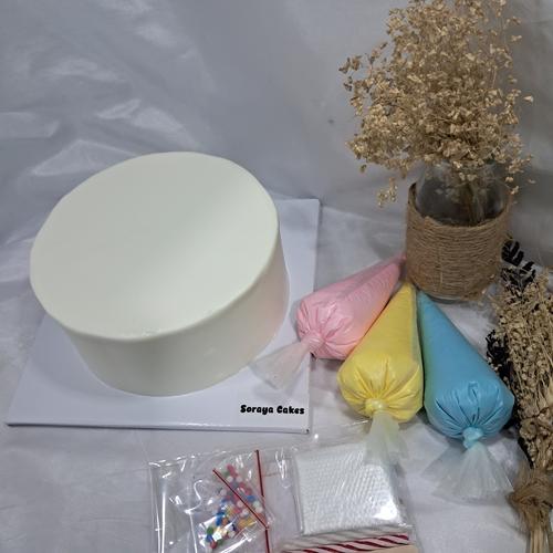 Jual Ready Stok Cake DIY ukuran 14 Cm Soraya Cakes Kue Putih dekor ...
