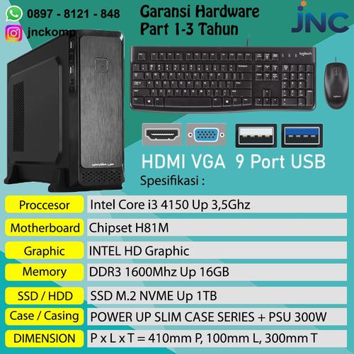 Promo CPU Mini Rakitan Baru Intel Core i3-4150 3,5Ghz / RAM 8gb / SSD 256gb - CPU ONLY, 4GB ...