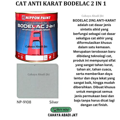 Jual Bodelac 2 in 1 Anti Karat 1kg NP 9108 Silver / Cat Kayu Dan Besi ...