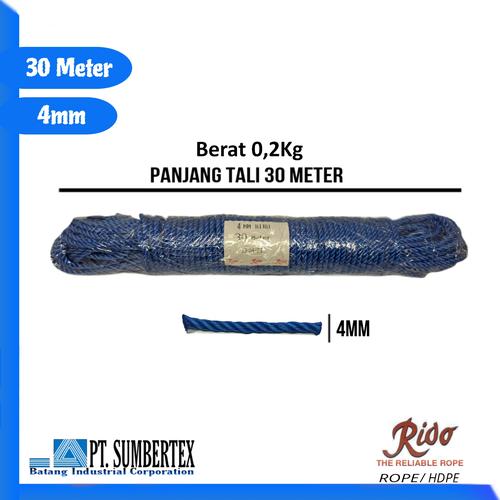 Jual TALI RIDO Tali Tambang Plastik 4mm Panjang 30 Meter HDPE Pilihan ...