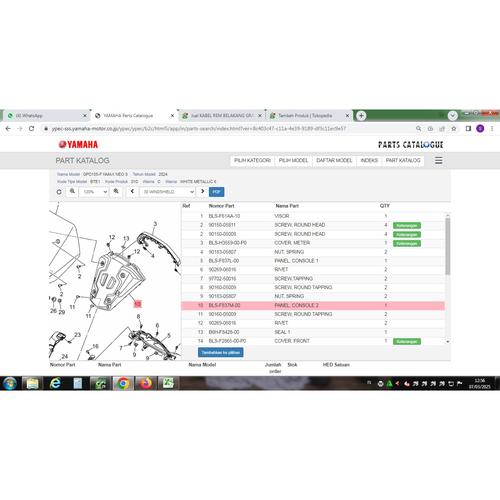 Jual PANEL, CONSOLE 2 Nmax Neo S / BLS-F837M-00 - Jakarta Timur - CV ...