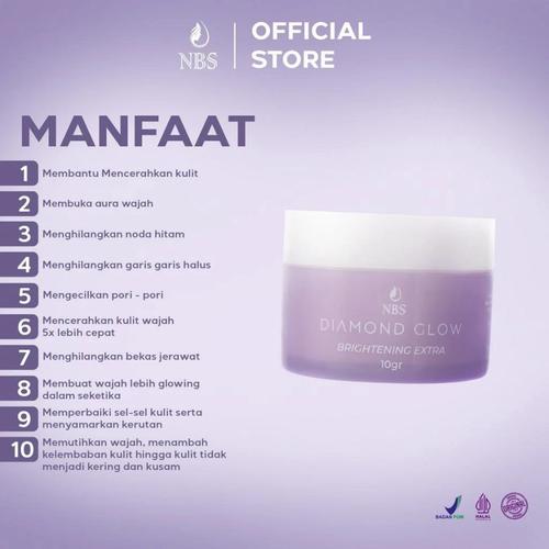 Jual Diamond Glow NBS - Gel Wajah Glowing Muka Whitening Skincare NBS ...