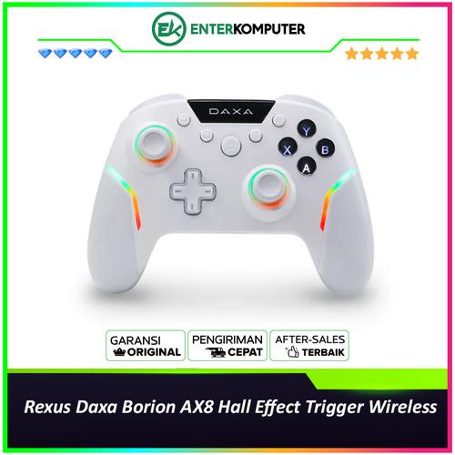 Promo Rexus Daxa Borion AX8 Hall Effect Trigger Wireless Gamepad Cicil ...
