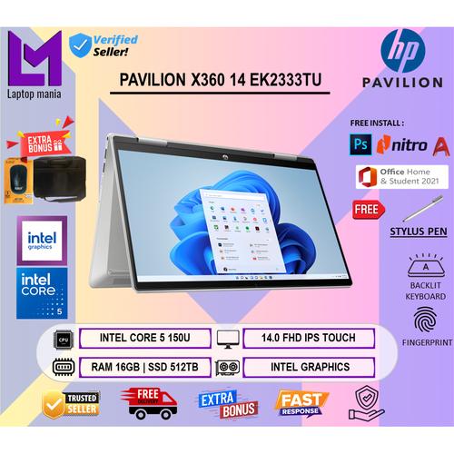 Jual HP Pavilion X360 14 CORE 5 120U 16GB SSD 512GB 14 inch FHD IPS ...