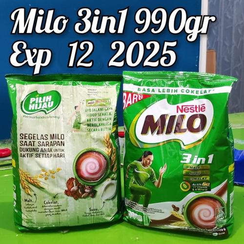 Promo Nestle Milo 3 in 1 1kg milo bubuk susu cokelat 3in1 1000gram ...