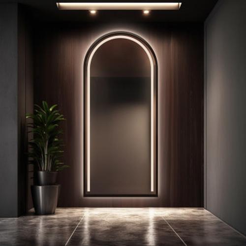 Jual Cermin LED Frame Besi Setengah Kapsul Frame Besi Cermin LED Frame ...