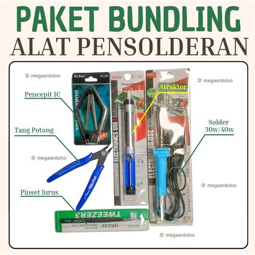 Jual 1 Set SOLDERING TOOLS Alat Solder Atraktor Penyedot Timah, Solder ...