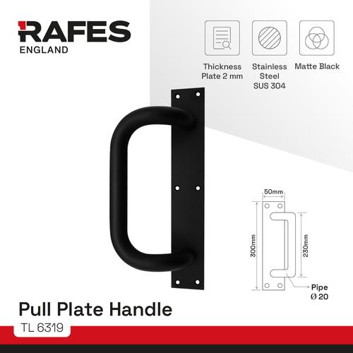Jual RAFES PULL PLATE HANDLE -STAINLESS STEEL SUS 304 - SATIN NICKEL ...