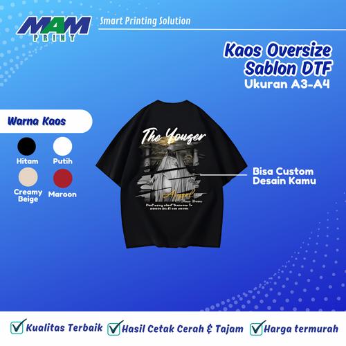 Jual KAOS POLOS OVERSIZED HEAVYWEIGHT COMFORT PREMIUM COMBED + CETAK CUSTOM SABLON DTF - L ...