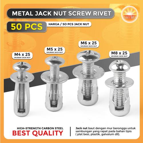 Jual JACK NUT METAL - RIVET NUT PLAT METAL MUR BAUT SEKRUP FISHER M4 M5 ...