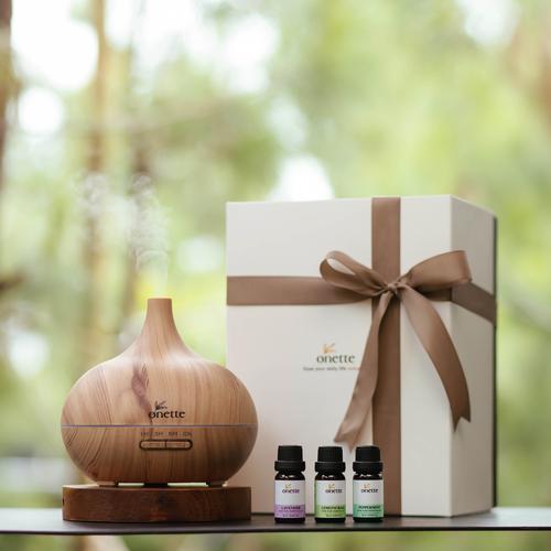 Jual Onette Aromatherapy Diffuser Gift Set with 3 Essential Oils ...