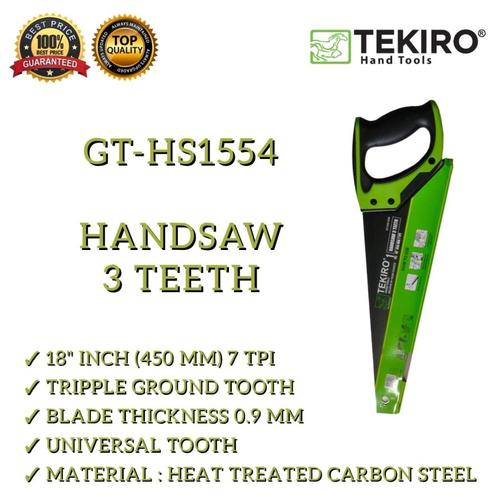 Jual TEKIRO GERGAJI TANGAN GAGANG TPR 18 INCH 3 MATA GERGAJI KAYU ...