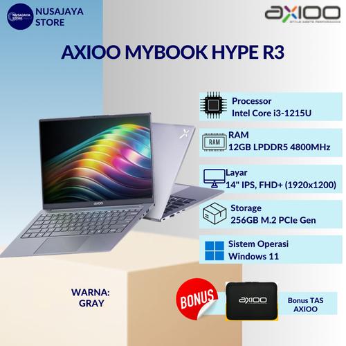 Promo Axioo MyBook Hype R3 Intel i3-1215U 12GB 256GB 14" FHD IPS WIN11 ...