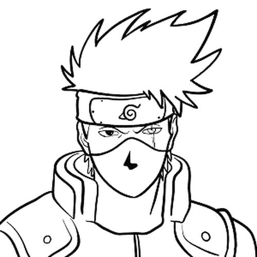 Jual kertas mewarnai, GAMBAR MEWARNAI tema NARUTO - KAKASHI - A5 - Kab ...