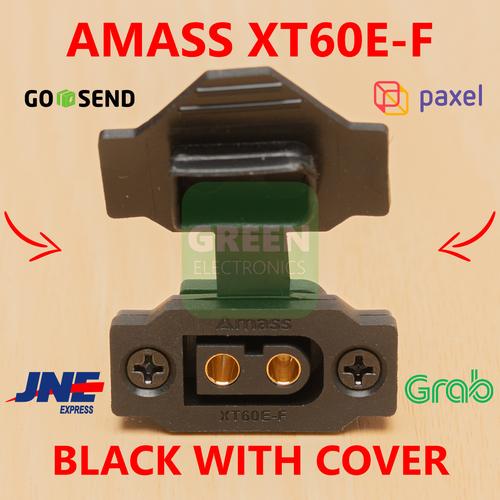 Jual AMASS Black XT60E XT60E-F Female Mountable High Power Connector Plug Socket Konektor Tanam ...