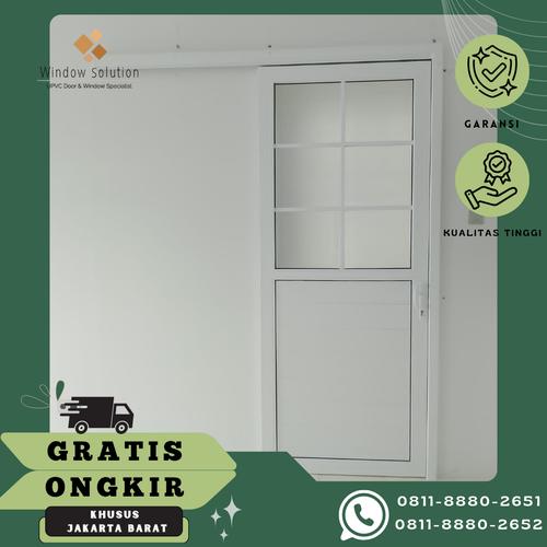 Jual Pintu Sliding Panel+ Kaca 1 Daun Rel Gantung Dekkson + Dekorasi uk 90x240 - Hitam - Jakarta ...