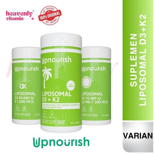 Jual Upnourish Liposomal Vitamin D3 5000 IU + K2 100 mcg Vit D3 K2 365 SG - 5000iu-365 soft ...
