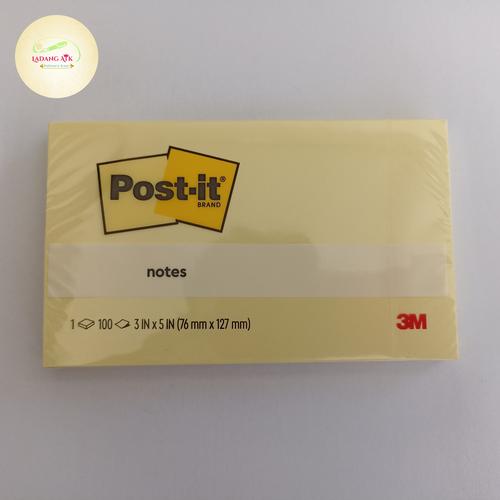Jual 3M Post It 76mmX127mm / Memo Stick / Sticky Note / Kertas Memo ...