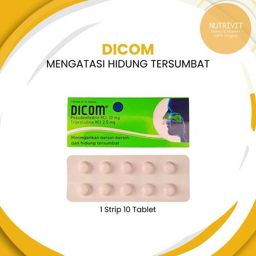 Jual DICOM 10 TABLET | REDAKAN HIDUNG TERSUMBAT DAN BERSIN BERSIN ...