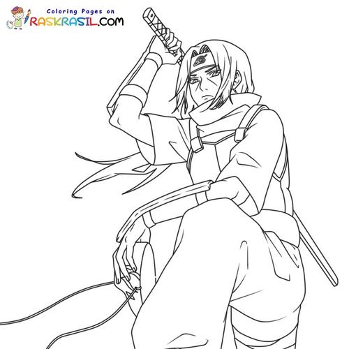 Jual kertas mewarnai, GAMBAR MEWARNAI tema NARUTO - ITACHI - A5 - Kab ...