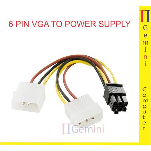 Jual Kabel power 6 pin to VGA PCI-e (4 Pin M Molex to 6 Pin F 14 cm ...