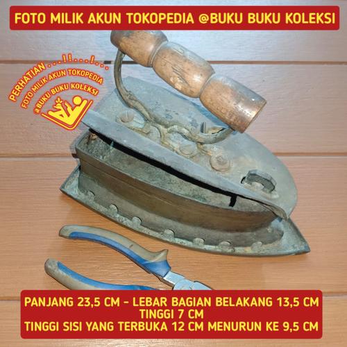 Jual SETRIKA ARANG JADUL ANTIK BAHAN KUNINGAN ASLI MODEL TUTUP SAMPING ...