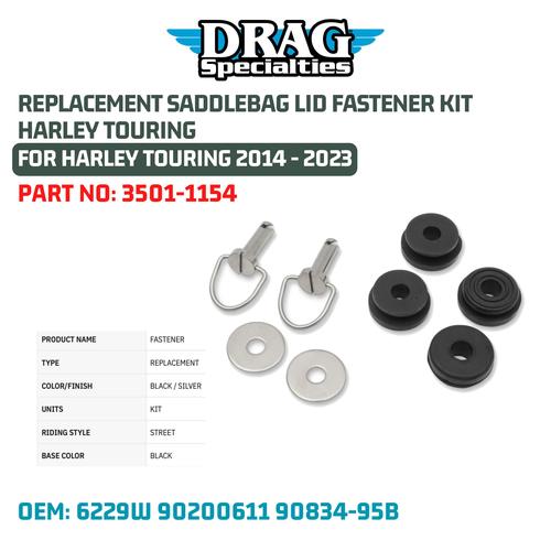Jual DS REPLACEMENT SADDLEBAG LID FASTENER KIT HARLEY 3501-1154 OEM ...