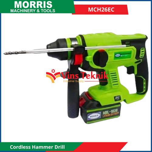 Jual mesin bor baterai set cordless hammer drill MCH26EC MORRIS MCH 26 ...