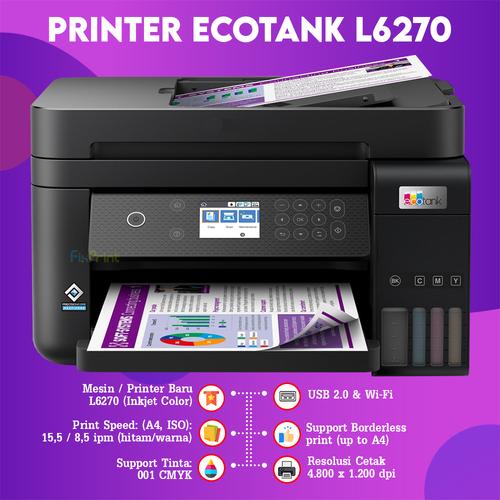 Promo Epson EcoTank L6270 Print Scan Copy WiFi Duplex ADF Pengganti ...