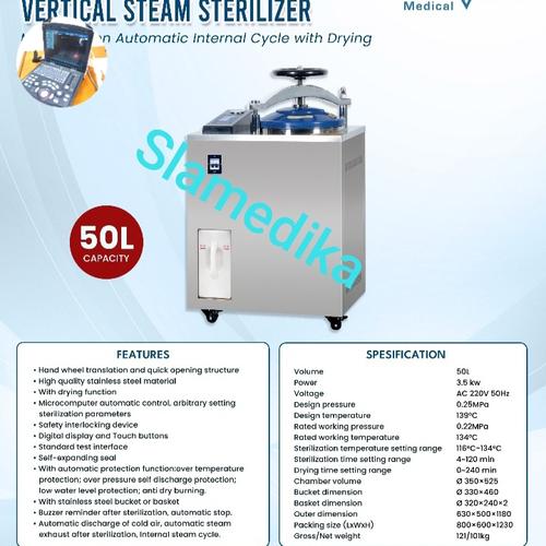 Jual Autoclave electrik 50 Liter onehealrh / 50Liter Autoclave ...