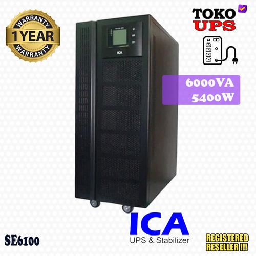 Promo ICA UPS SE6100 SE 6100 6000VA 5400W Online Pure Sinewave LCD ...