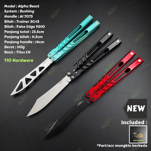 Jual Balisong Butterfly Knife Alpha Beast Channel CHAB 7075 V3 - Split ...