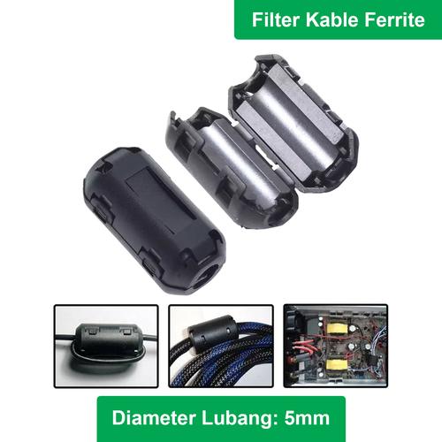 Jual Magnet TDK Snap On Noise Filter Ferrite Cable RF EMI 5mm Plastik ...
